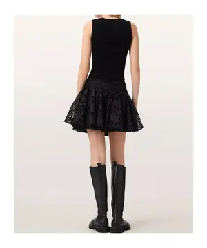 ALLSAINTS Broderie Anglaise Skirt - Black