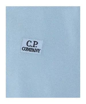 C.P. COMPANY Logo Embroidered Short-sleeved Polo Shirt