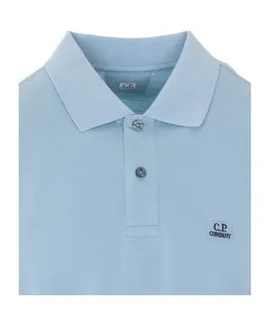 C.P. COMPANY Logo Embroidered Short-sleeved Polo Shirt