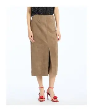 ROTATE BY BIRGER CHRISTENSEN Midi Pencil Skirt With Front Slit
