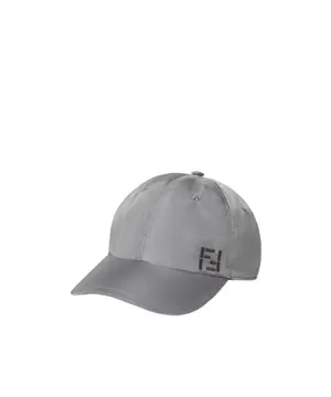 Fendi Fendi Baseball Cap With FF Logo Grey