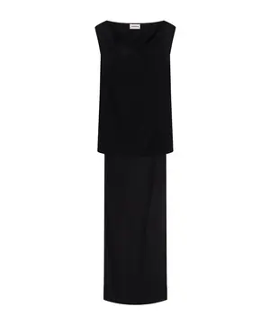 P.a.r.o.s.h Sleeveless Drape Detailed Dress