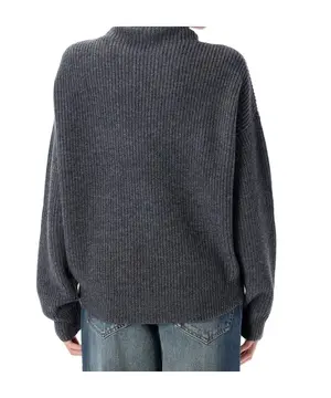Isabel Marant Étoile High Neck Ribbed Long Sleeve Sweater