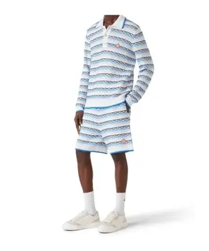 Casablanca Striped Diamond Logo Knit Shorts
