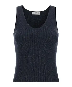 Brunello Cucinelli Sleeveless Knit Tank Top