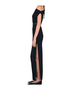 Norma Kamali One-shoulder Draped Maxi Dress - Black