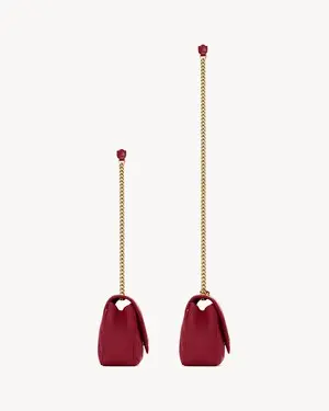 Saint Laurent Loulou Matelassé Small Shoulder Bag - Deep Red