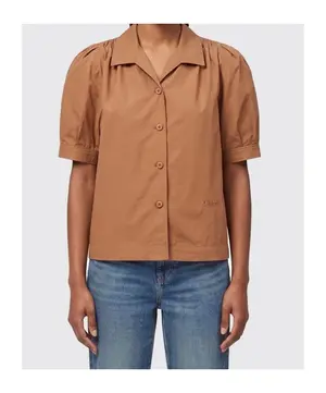 Chloé Cotton Poplin Shirt With Short Sleeves - No