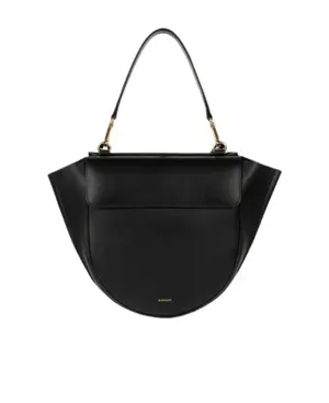WANDLER Logo Embossed Shoulder Bag - Black