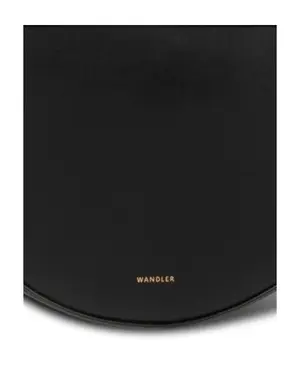 WANDLER Logo Embossed Shoulder Bag - Black