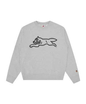 ICECREAM Running Dog Graphic Crewneck Sweatshirt - Gray