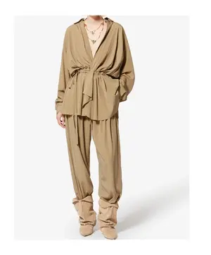 Isabel Marant Étoile Keren Jacket With Tie Detail - Khaki