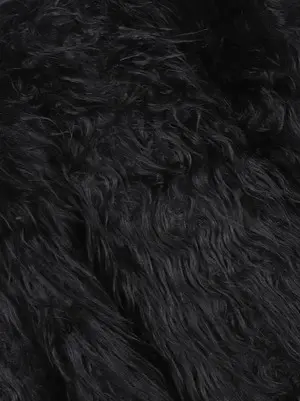 Balenciaga Belted Faux Fur Shawl Lapel Jacket