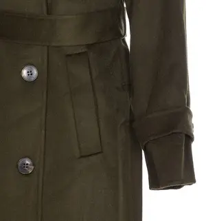 Michael Kors Double-breasted Belted Trench Coat - Green