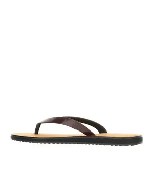 THE ROW Round Toe Flip Flops - Black