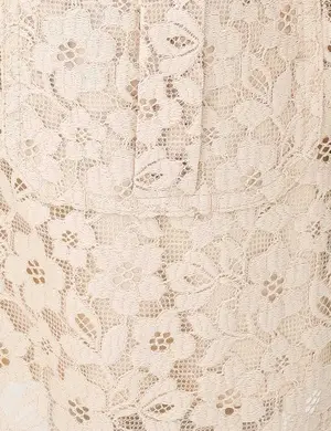 Zimmermann Floral-lace" Belted Mini Dress - Cream