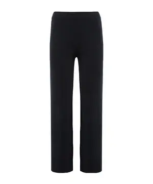 P.a.r.o.s.h Elasticized Waist Straight Leg Trousers - Black