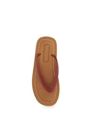Miu Miu Thong Flip Flops - Brown