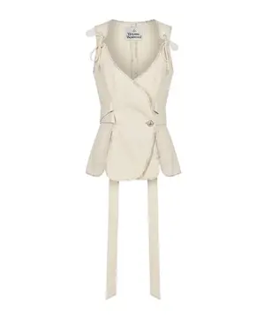 VIVIENNE WESTWOOD Roxy Wrap-design Peplum Top - Nude