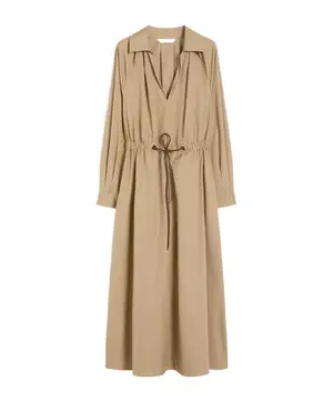 Max Mara Max Mara Flared Poplin Shirt Dress Khaki