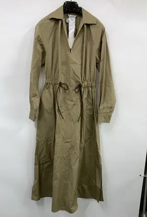 Max Mara Flared Poplin Shirt Dress - Khaki