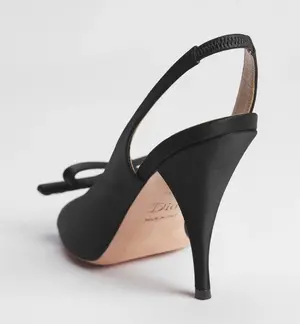 Dior Bow Heeled Slingback Sandal