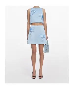 SELF-PORTRAIT 3d Floral Embellished Sleeveless Top