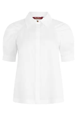 MAX MARA Max Mara Studio Amore Ruched Short-Sleeved Shirt