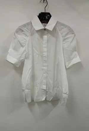 Max Mara Amore Ruched Short-sleeved Shirt - Optical White
