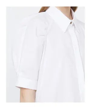 Max Mara Amore Ruched Short-sleeved Shirt - Optical White
