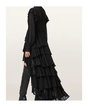 ALLSAINTS Leila Ruffled Maxi Dress