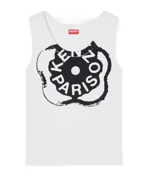 Kenzo Boke Flower 2.0 Rib Tank Top - White