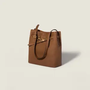 Miu Miu Aventure Nappa Leather Bucket Bag - Brown
