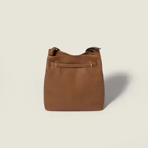 Miu Miu Aventure Nappa Leather Bucket Bag - Brown