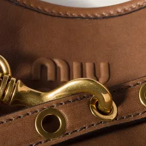 Miu Miu Aventure Nappa Leather Bucket Bag - Brown