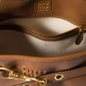 Miu Miu Aventure Nappa Leather Bucket Bag - Brown