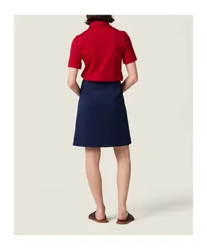 Miu Miu Short-sleeved Polo Shirt With Embroidered Logo - Ruby Red