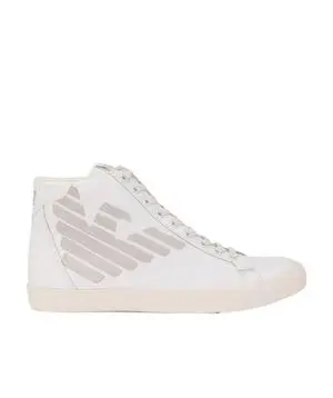 EA7 High-top Lace-up Casual Sneakers - White