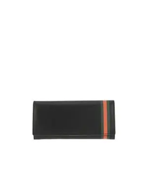 Gucci Stitching Long Folding Wallets - Black