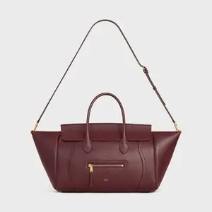 Celine Luggage Bag In Grained Calfskin - Red