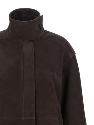 ROTATE BY BIRGER CHRISTENSEN Oversized Suede Jacket