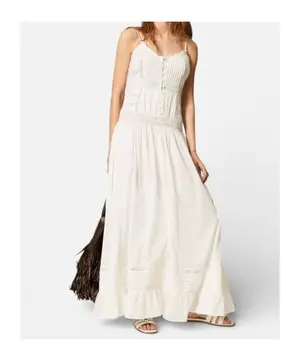 TWINSET Lace Buttoned Maxi Dress