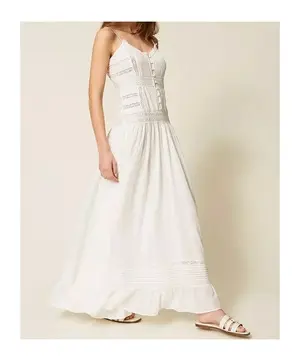 TWINSET Lace Buttoned Maxi Dress