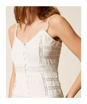 TWINSET Lace Buttoned Maxi Dress