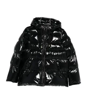 Pinko Hooded Puffer Jacket - Black
