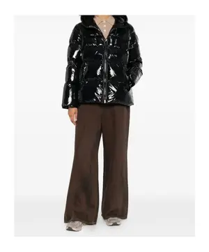 Pinko Hooded Puffer Jacket - Black