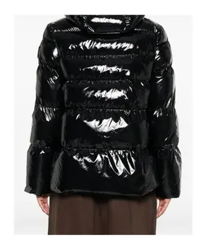 Pinko Hooded Puffer Jacket - Black