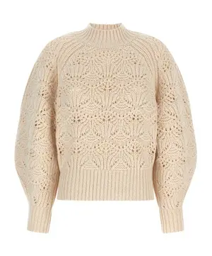 Zimmermann Hypnotic Cable Knit Sweater - Beige