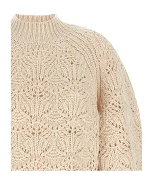 Zimmermann Hypnotic Cable Knit Sweater - Beige