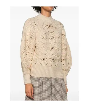Zimmermann Hypnotic Cable Knit Sweater - Beige